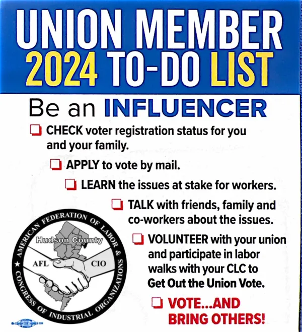 Union Member 2024 To-Do List | Hudson County Central Labor Council